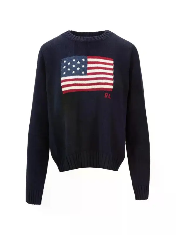Polo Ralph Lauren Flag-intarsia Cotton Sweater