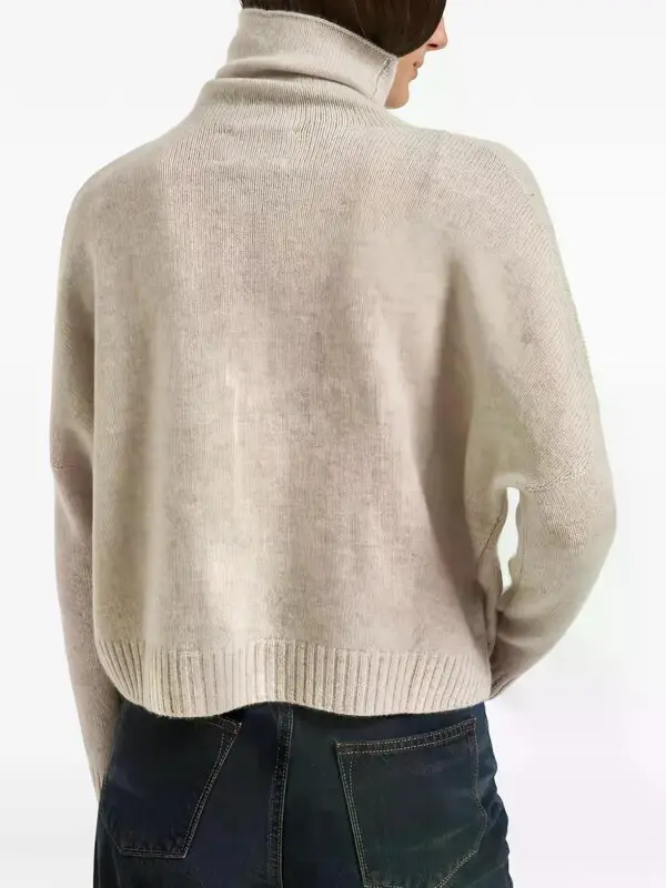 KUJTEN Roll-neck Drop-shoulder Sweater