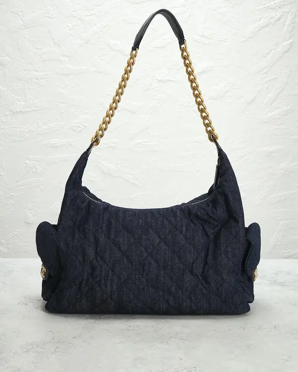 FWRD RENEW Chanel Denim Trendy Large Pockets Hobo Bag