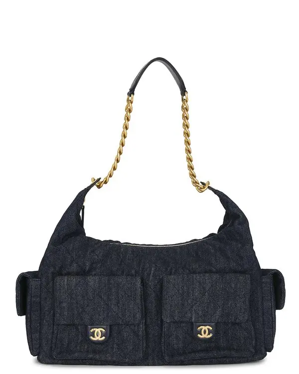 FWRD RENEW Chanel Denim Trendy Large Pockets Hobo Bag