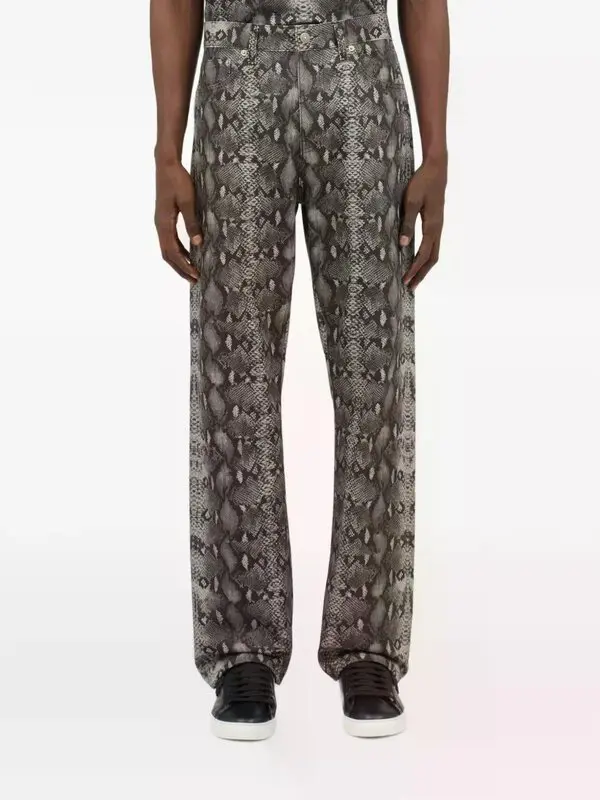 Roberto Cavalli Python-print Jeans