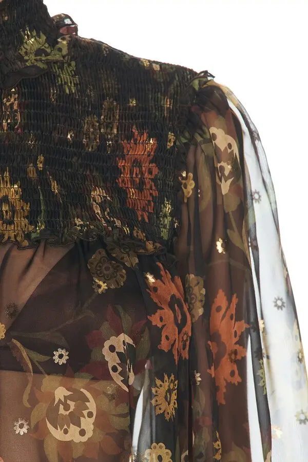 SIEDRES Mirelle Sheer Floral Blouse