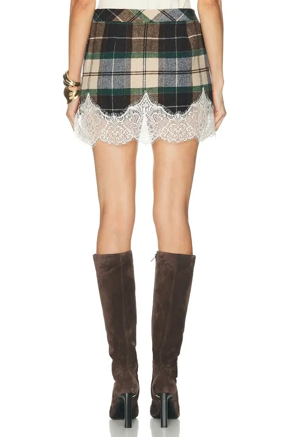 SIEDRES Witz Lace Trim Mini Skirt