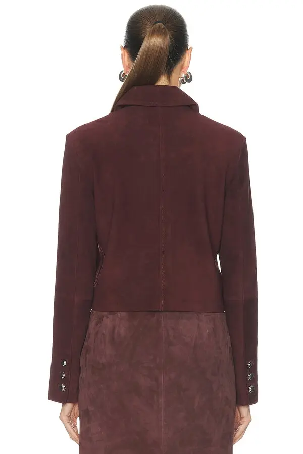 Altuzarra Astley Jacket In Burgundy - Deep Cherry