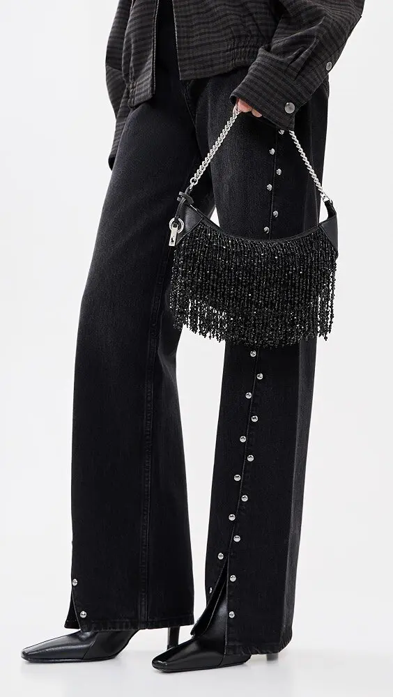 Polo Ralph Lauren Beaded Fringe Shoulder Bag