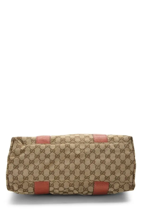 Gucci Original Gg Canvas Bamboo Bar Tote