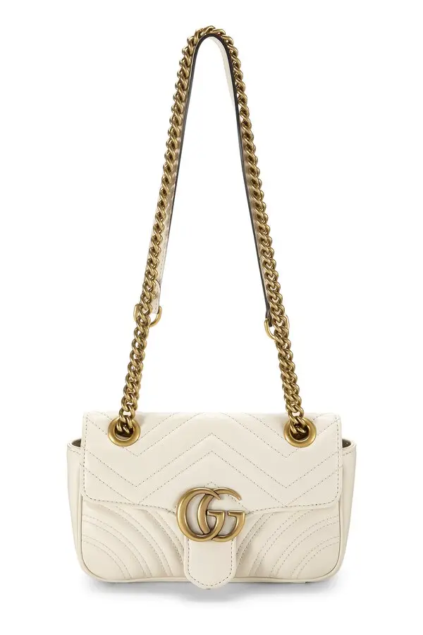 Gucci Leather Gg Marmont Matelassé Shoulder Bag