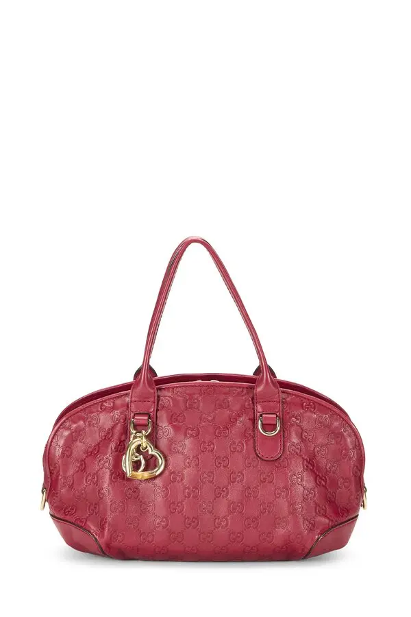 Gucci Ssima Heart Bit Handbag - Red