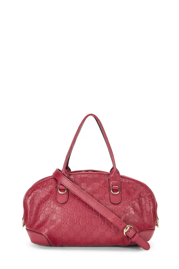 Gucci Ssima Heart Bit Handbag - Red