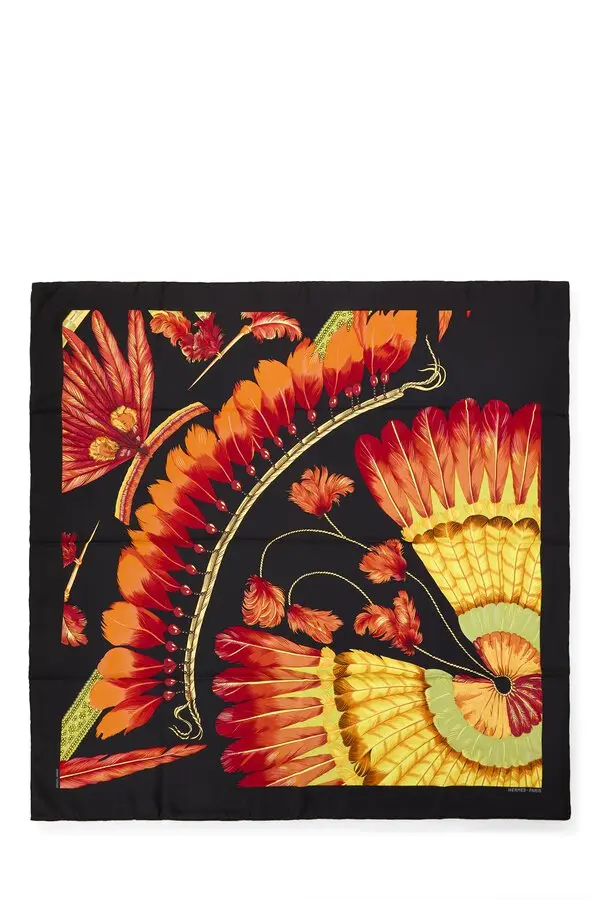 Hermès Multicolor 'brazil' Silk Scarf 90