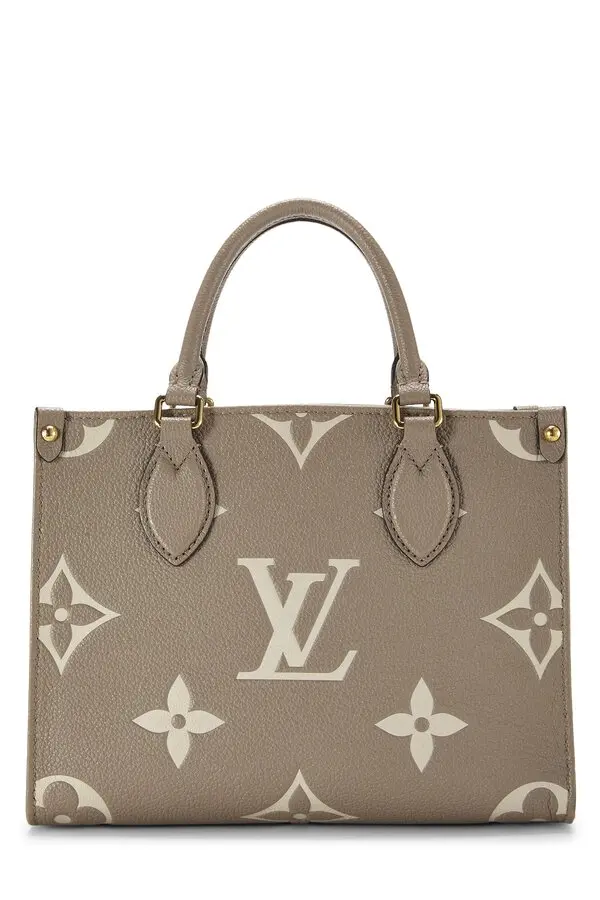 LOUIS VUITTON Dove & Cream Giant Monogram Empreinte On The Go