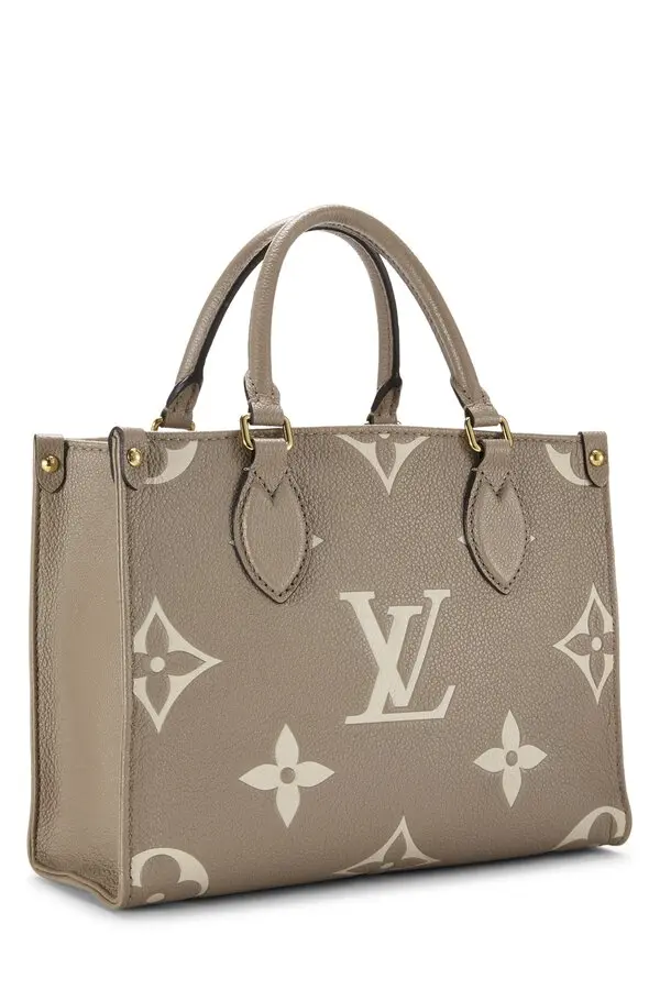 LOUIS VUITTON Dove & Cream Giant Monogram Empreinte On The Go