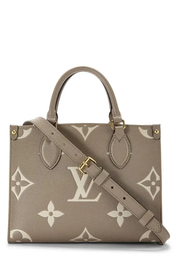 LOUIS VUITTON Dove & Cream Giant Monogram Empreinte On The Go