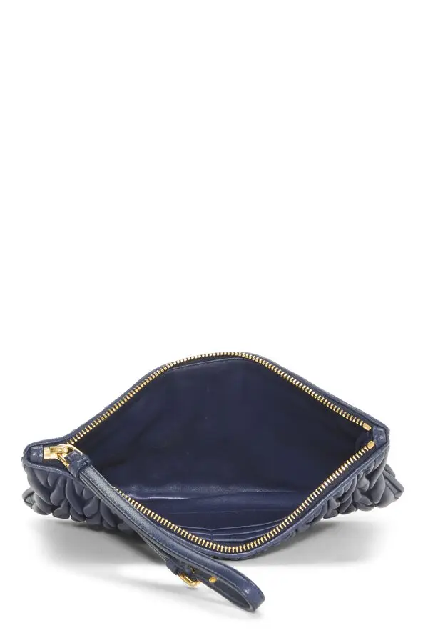 Miu Miu Nappa Gaufre Zip Wristlet