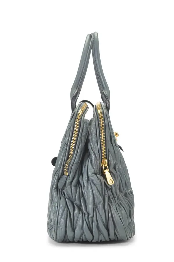 Miu Miu Nappa Gaufre Double Zip Convertible Handbag