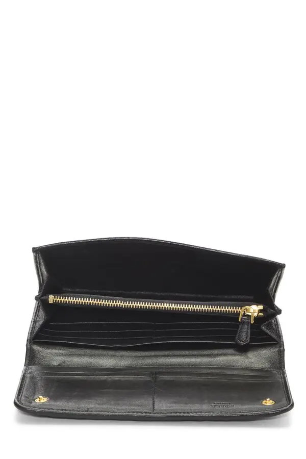 Prada Nappa Gaufre Continental Wallet - Black