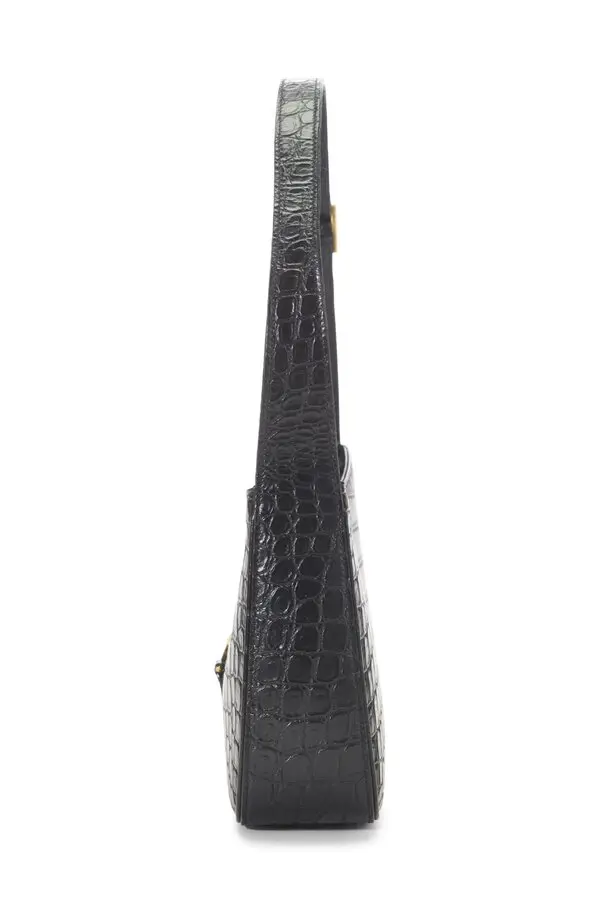 Saint Laurent Embossed Le 5 À 7 Shoulder Bag - Black