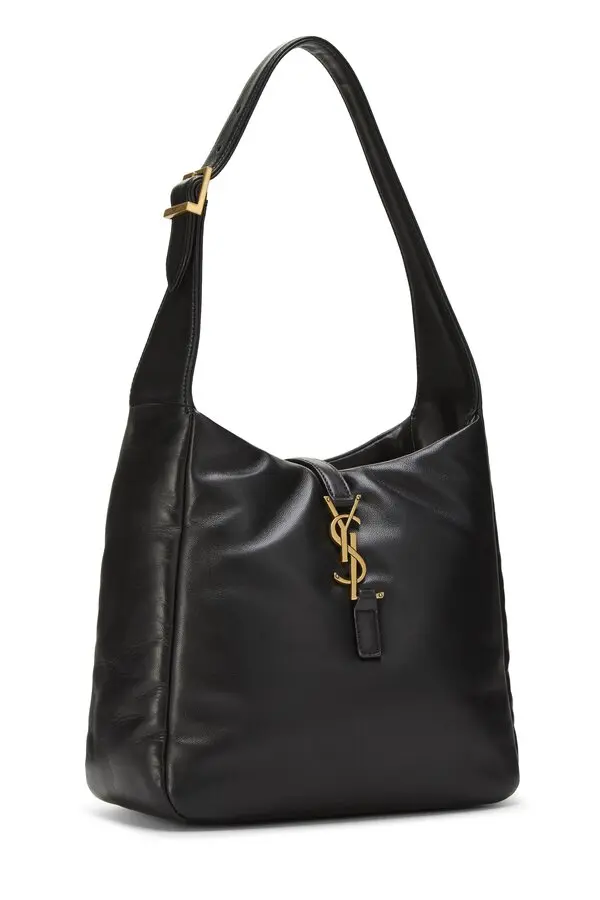 Saint Laurent Calfskin Le 5 À 7 Soft Hobo Bag - Black