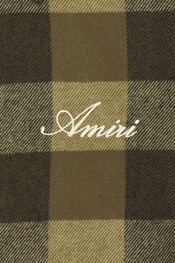 Amiri Os Heavy Flannel Shirt - Deep Olive
