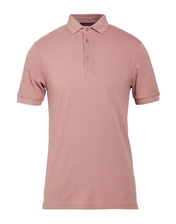 TRUSTED HANDWORK Polo Shirt Antique Rose Size Cotton