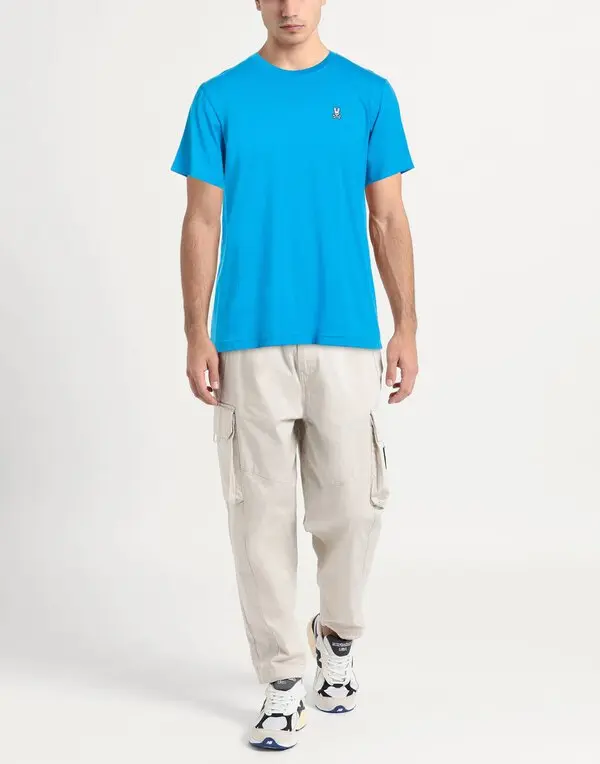 Psycho Bunny T-shirt Azure Size Pima Cotton - Blue