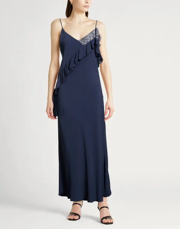 SEMICOUTURE Maxi Dress Size Acetate, Silk
