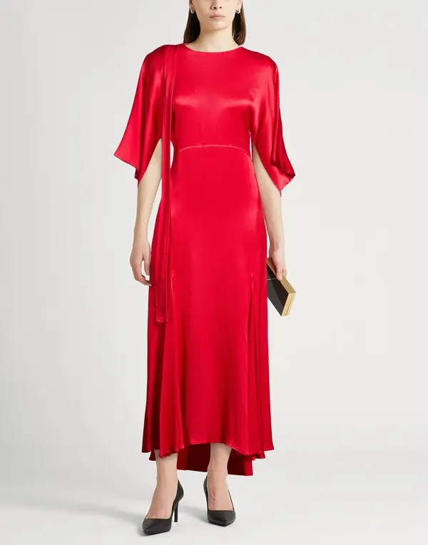 SEMICOUTURE Midi Dress Size Acetate, Silk