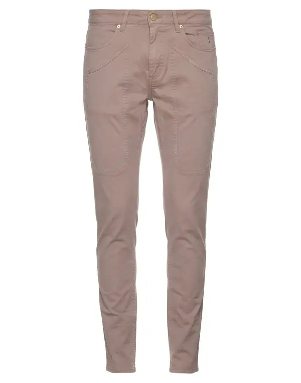 JECKERSON Pants Taupe Size Cotton, Elastane - Grey
