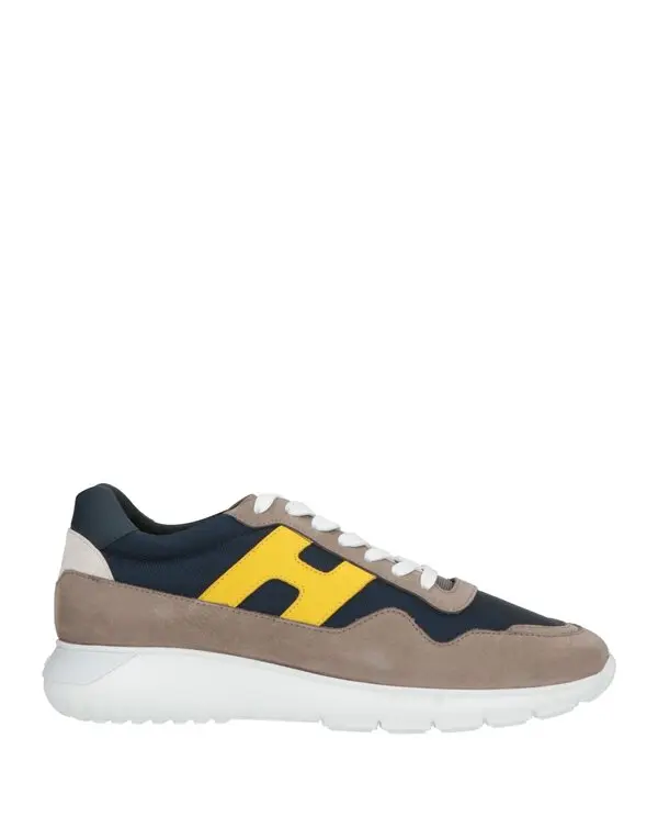 Hogan Sneakers Taupe Size Leather, Textile Fibers