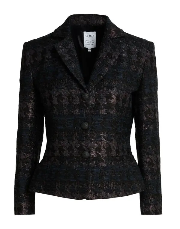 SARA ROKA Blazer Size Cotton, Acrylic, Wool, Polyamide, Polyester