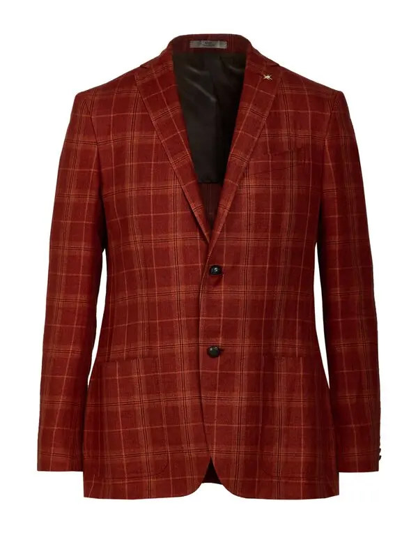 CC COLLECTION CORNELIANI Blazer Rust Size Linen