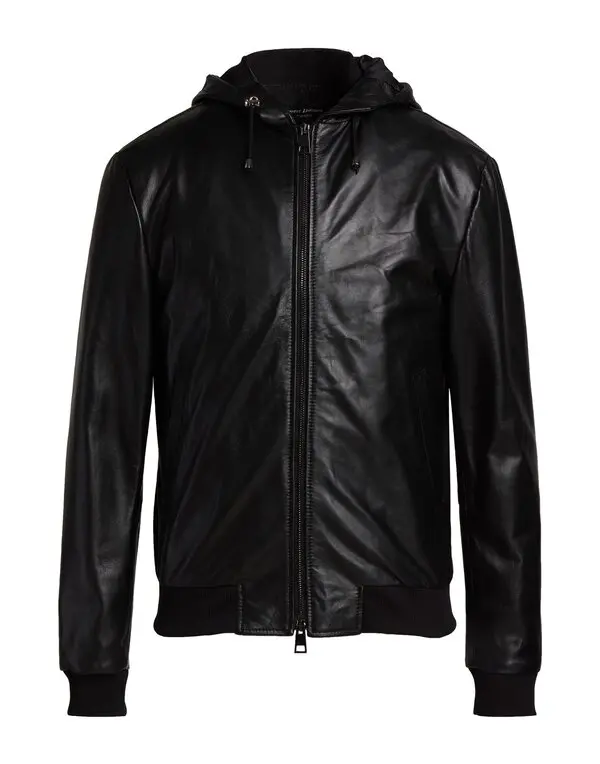 STREET LEATHERS Jacket Dark Size Leather - Black