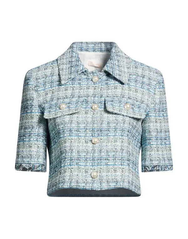 Liu Jo Jacket Azure Size Cotton, Acrylic, Polyester, Metallic Polyester, Polyamide