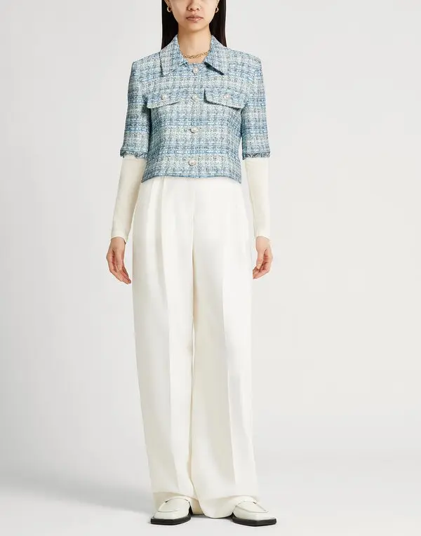 Liu Jo Jacket Azure Size Cotton, Acrylic, Polyester, Metallic Polyester, Polyamide