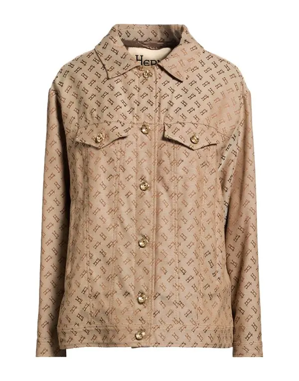 Herno Jacket Khaki Size Polyester, Cotton