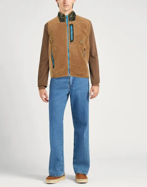 Lacoste Vest Camel Size Polyester, Acrylic