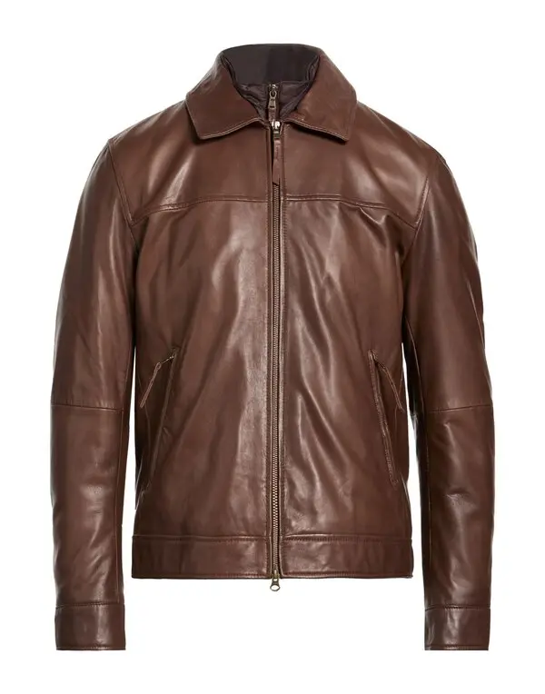 ANDREA D'AMICO Jacket Size Lambskin - Brown