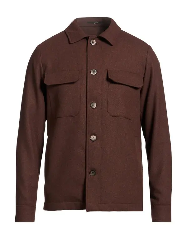 AT.P.CO At. P.co Jacket Chocolate Size Polyester, Viscose, Wool