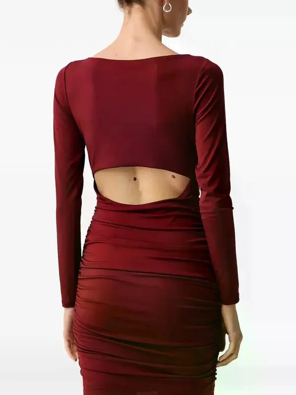 Guess Ruched Open-back Mini Dress
