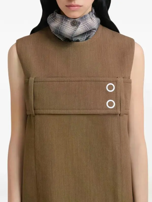 Marni Checked Poplin Yoke With Buttons