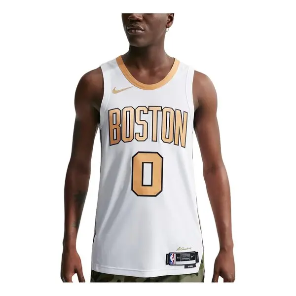 Nike Jayson Tatum Boston Celtics City Edition Dri-fit Adv Nba Authentic Jersey - White