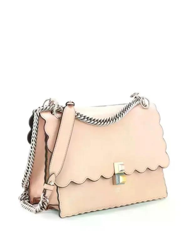 Fendi Kan I Bag Leather Medium Shoulder Bag - Pink