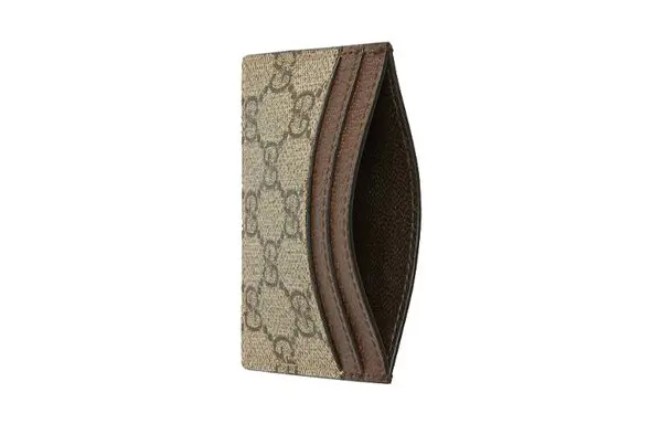 Gucci Ophidia Gg Card Case 'beige Ebony