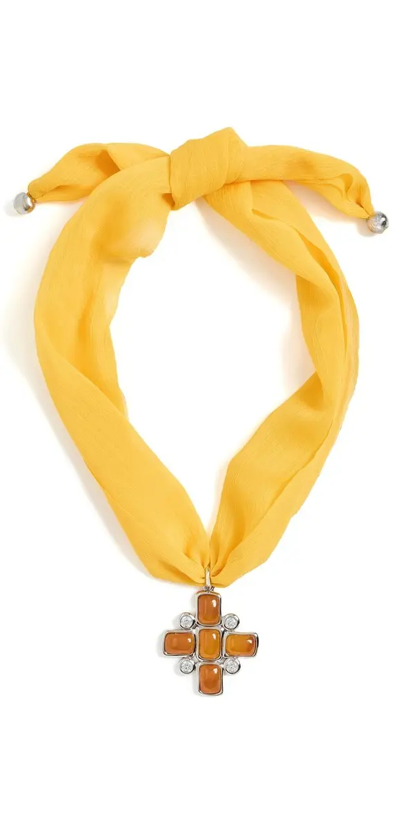 LUV AJ The Elizabeth Cross Wrap Necklace
