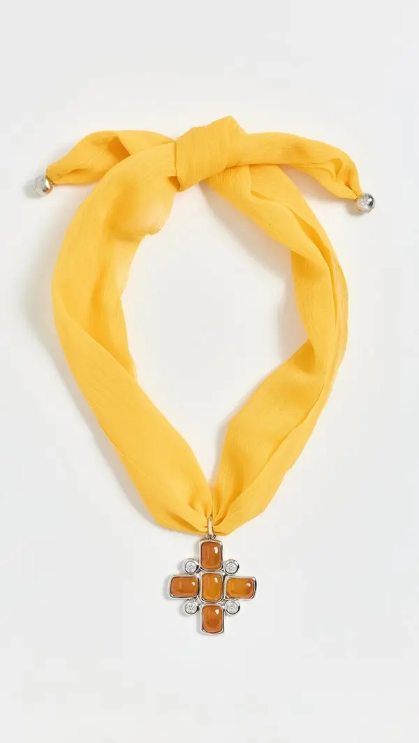 LUV AJ The Elizabeth Cross Wrap Necklace