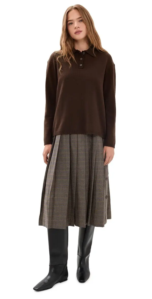 Sea Julia Plaid Combo Sweater Dress Set