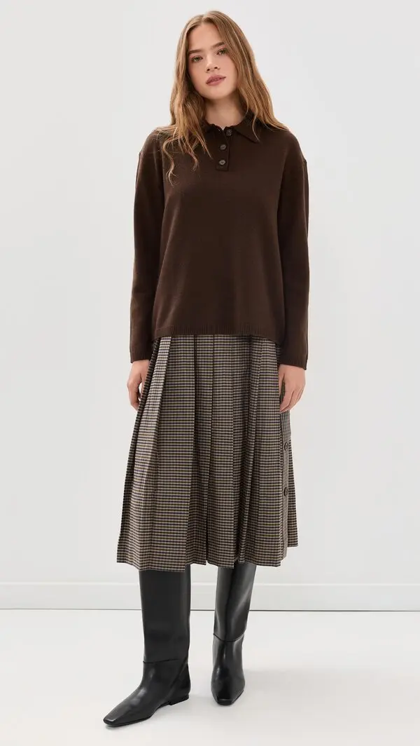 Sea Julia Plaid Combo Sweater Dress Set