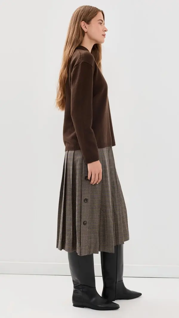 Sea Julia Plaid Combo Sweater Dress Set