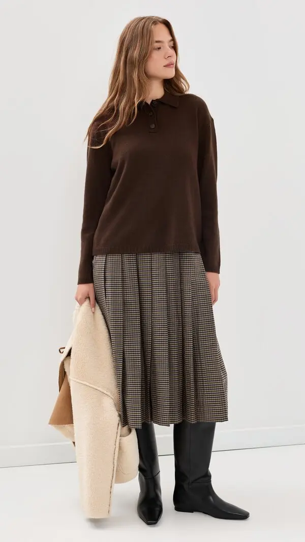 Sea Julia Plaid Combo Sweater Dress Set