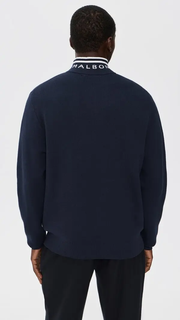 MALBON Sorrel Zip Sweater - Navy